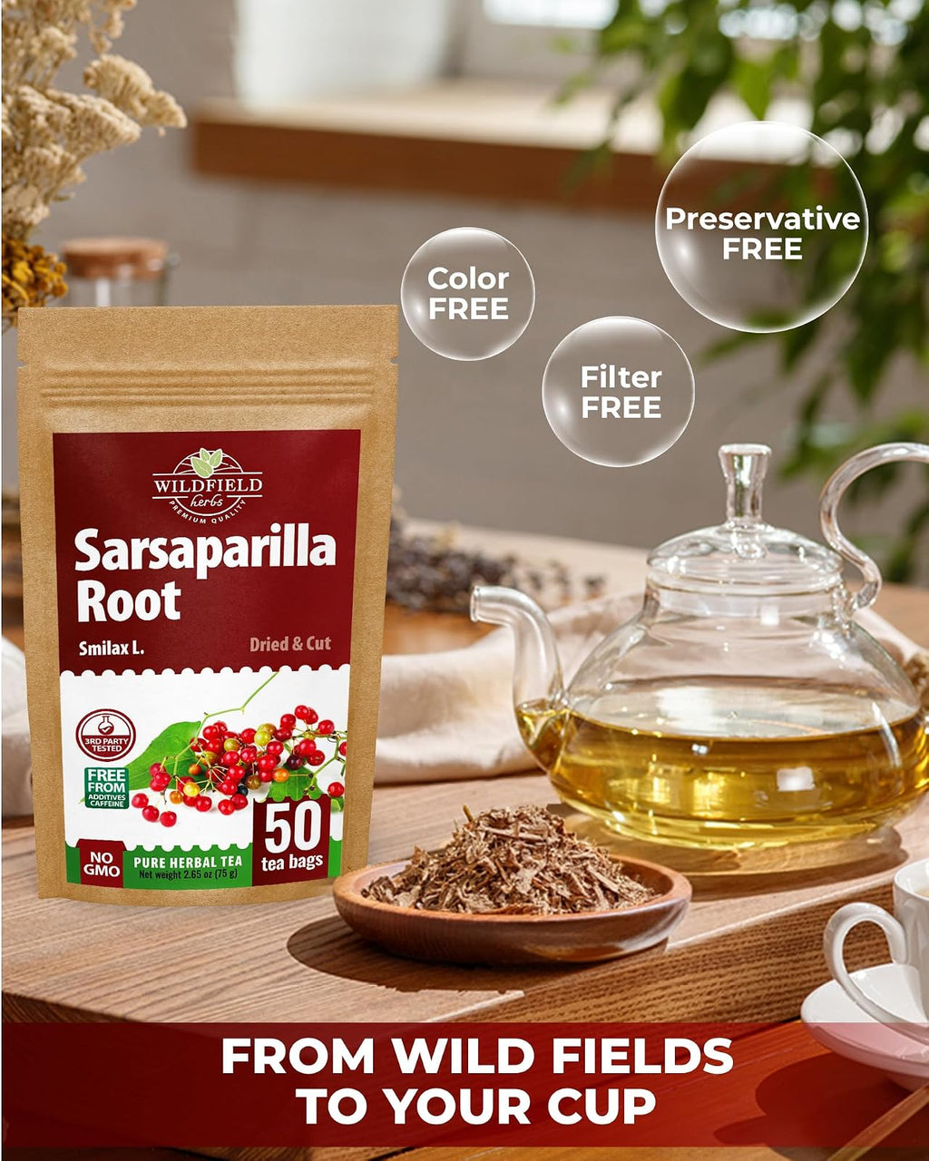 Natural herbal tea blend