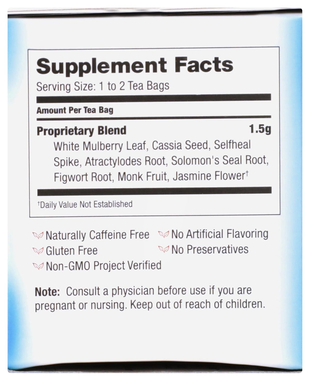 Natural herbal tea for balanced sugar