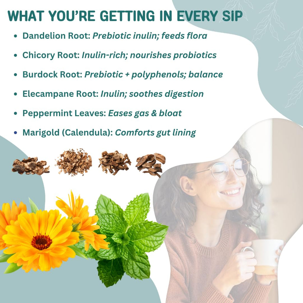 Natural herbal tea for gut health