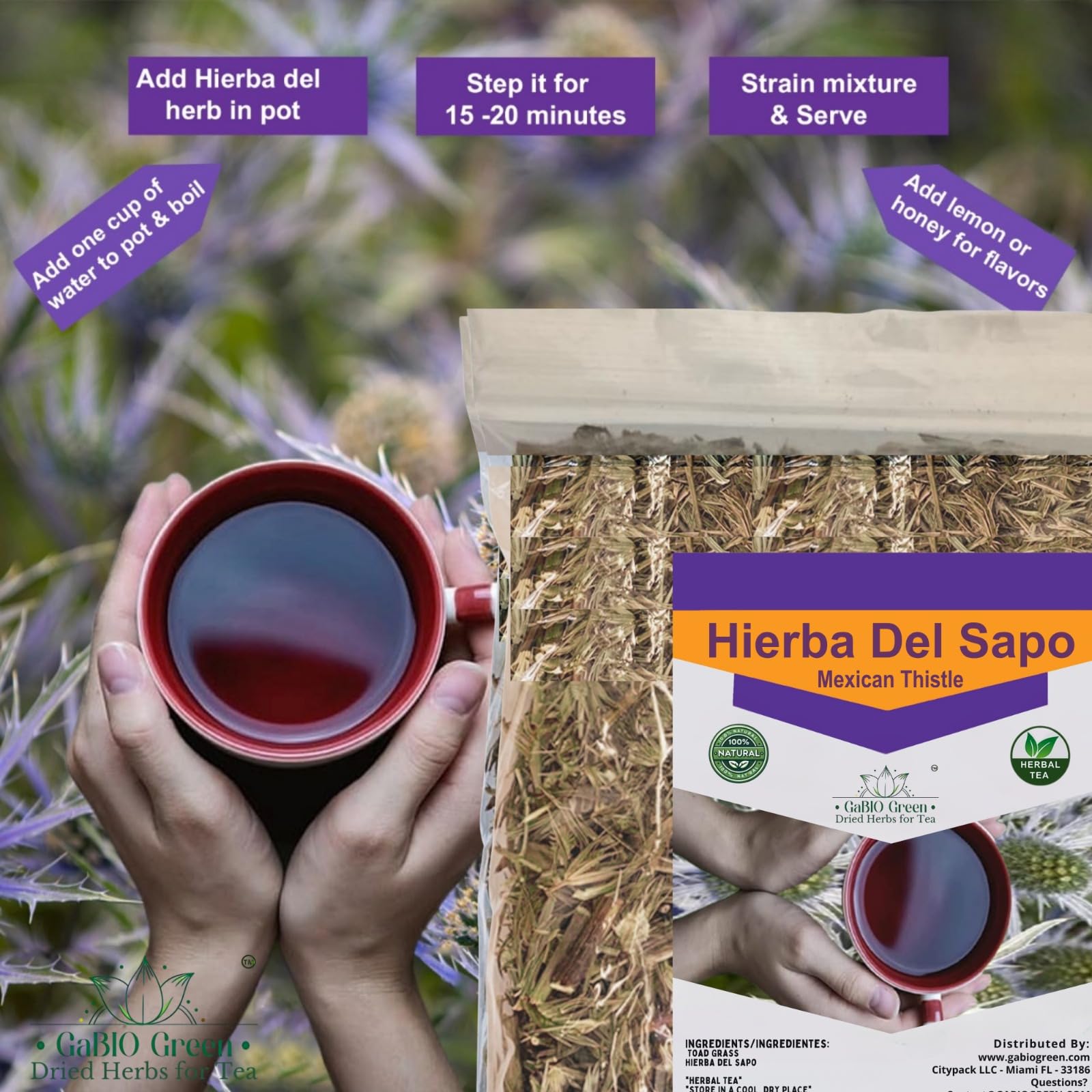 Natural herbal tea for relaxation