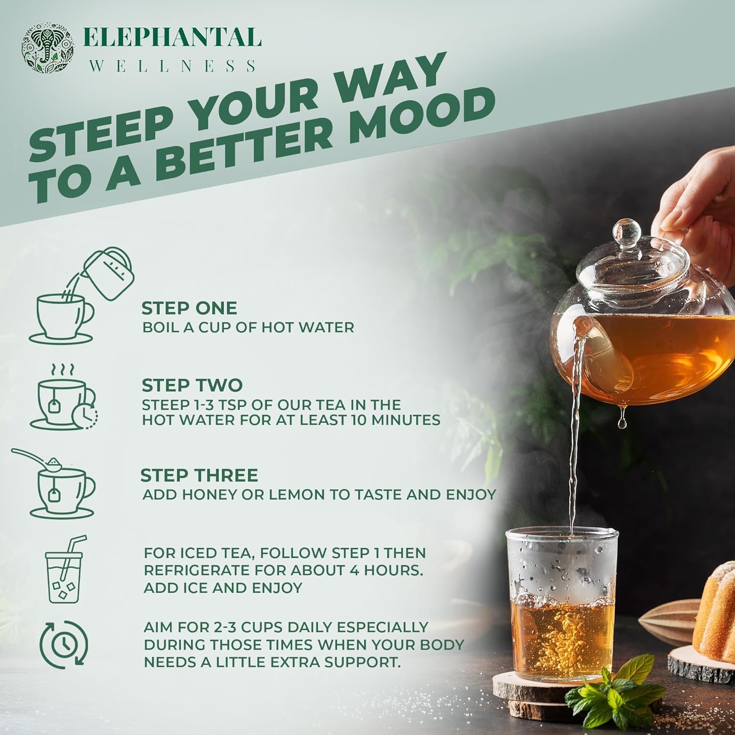Natural herbal tea for wellness