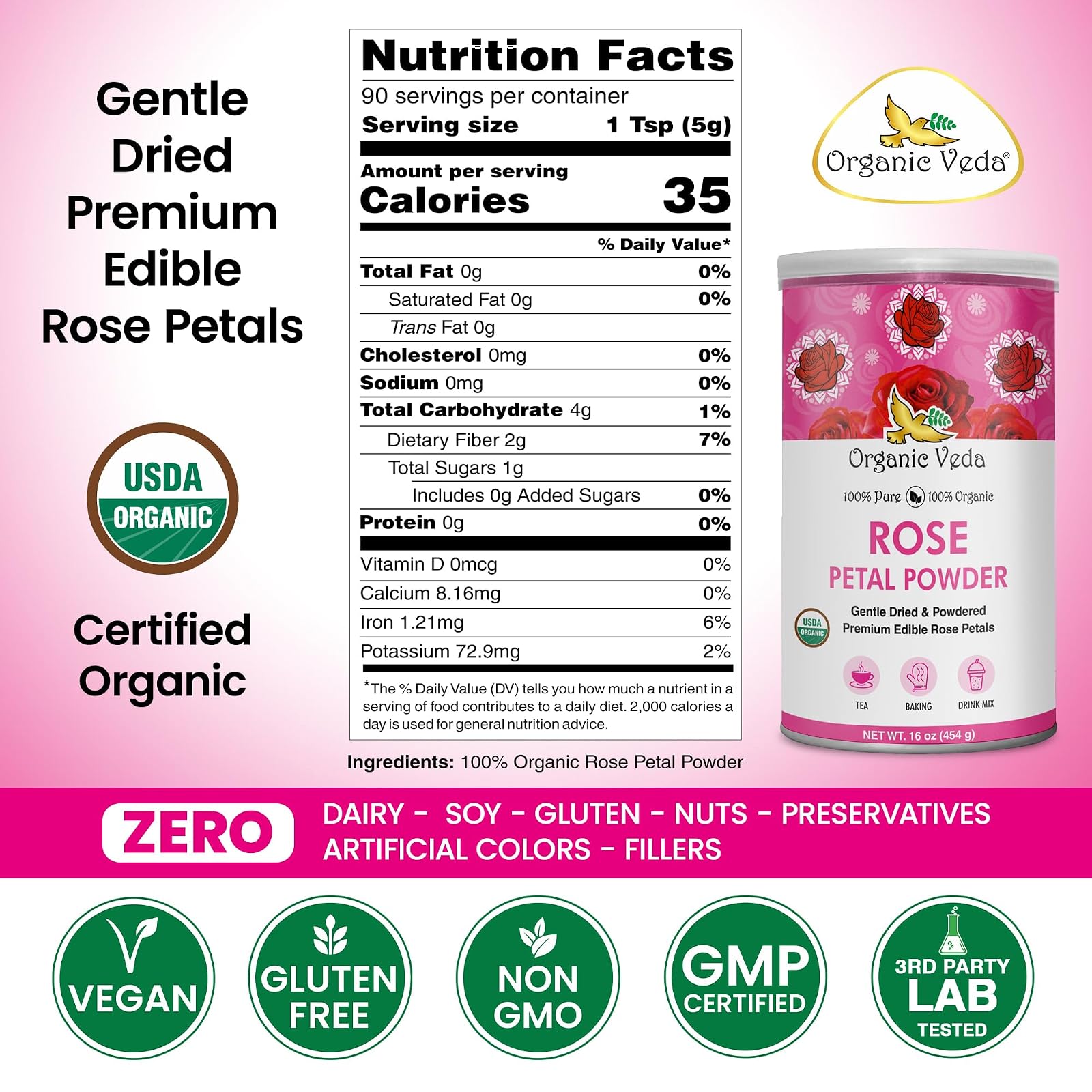 natural herbal tea ingredient rose