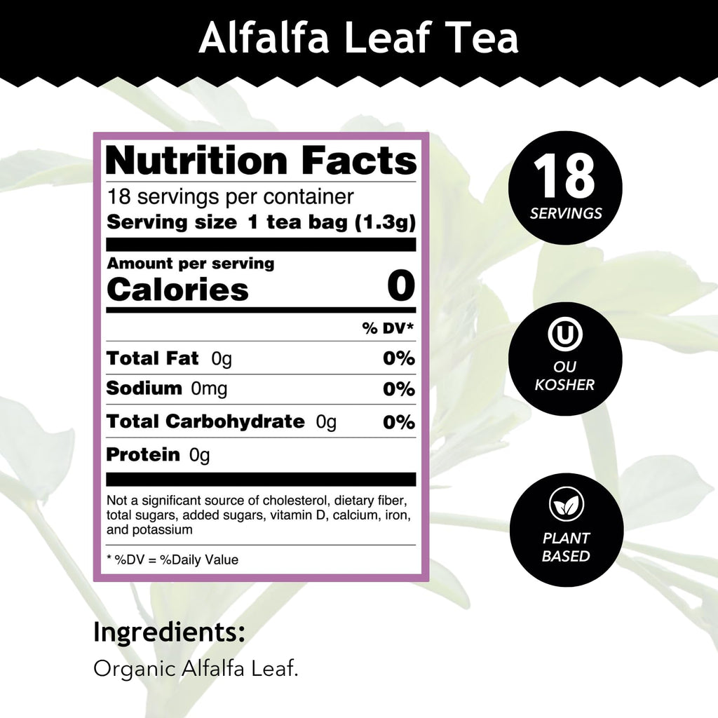 Natural herbal tea with alfalfa