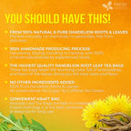 natural herbal tea with dandelion
