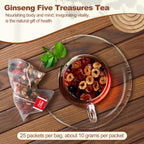 Natural herbal tea with ginseng