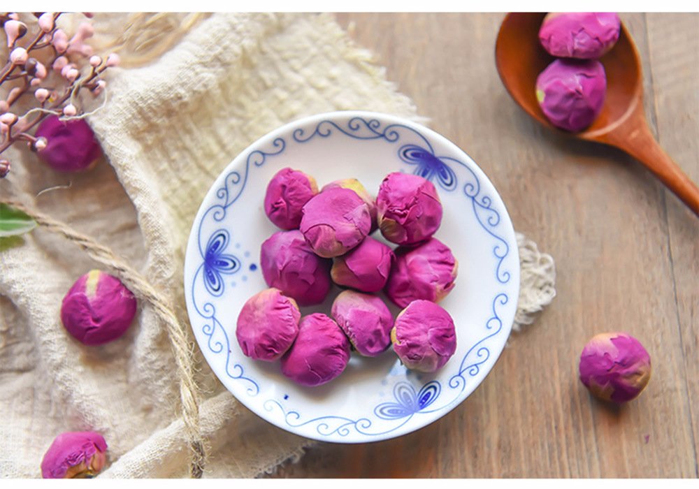 natural herbal tea with peony petals