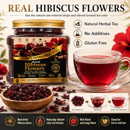 natural hibiscus herbal infusion