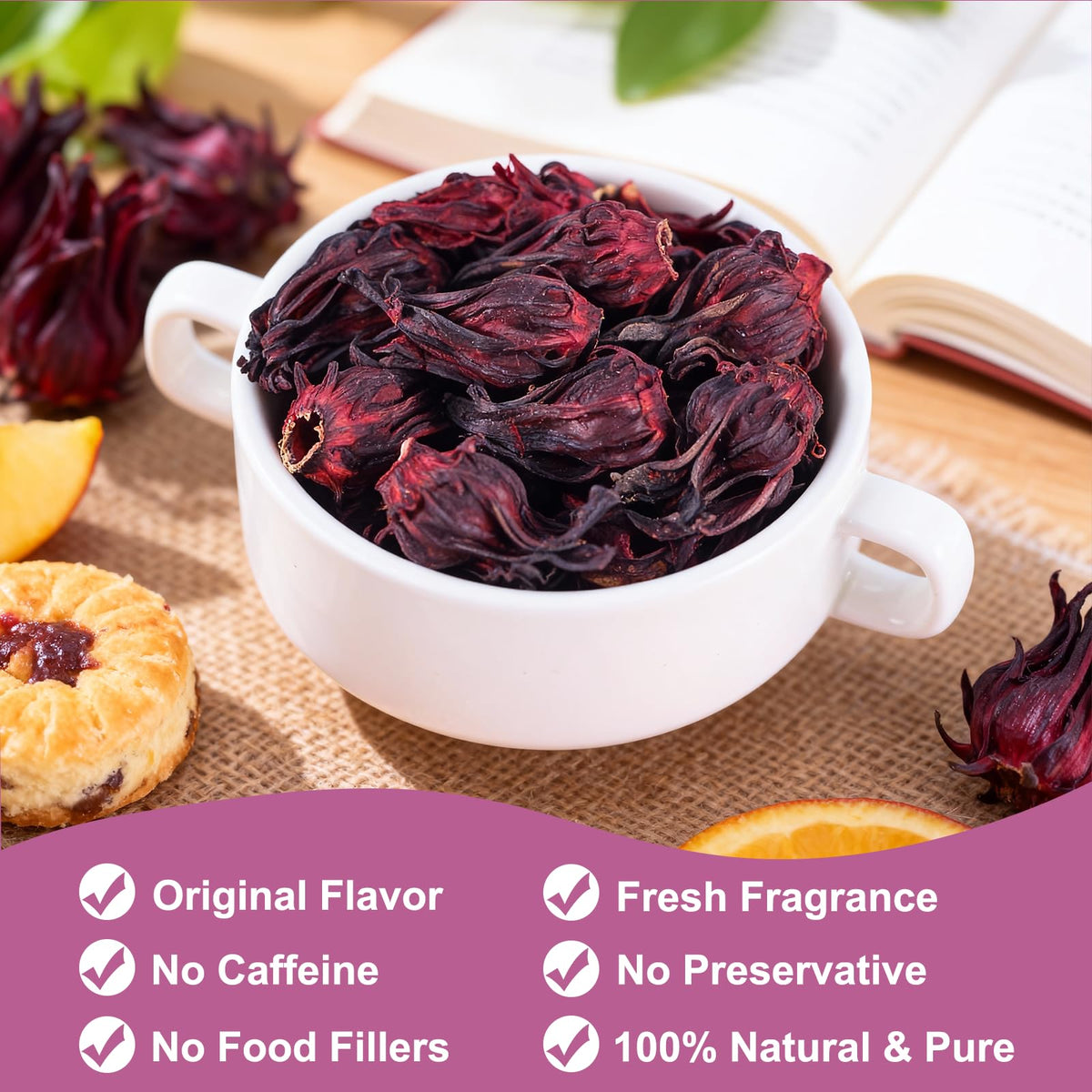 natural hibiscus herbal tea for relaxation