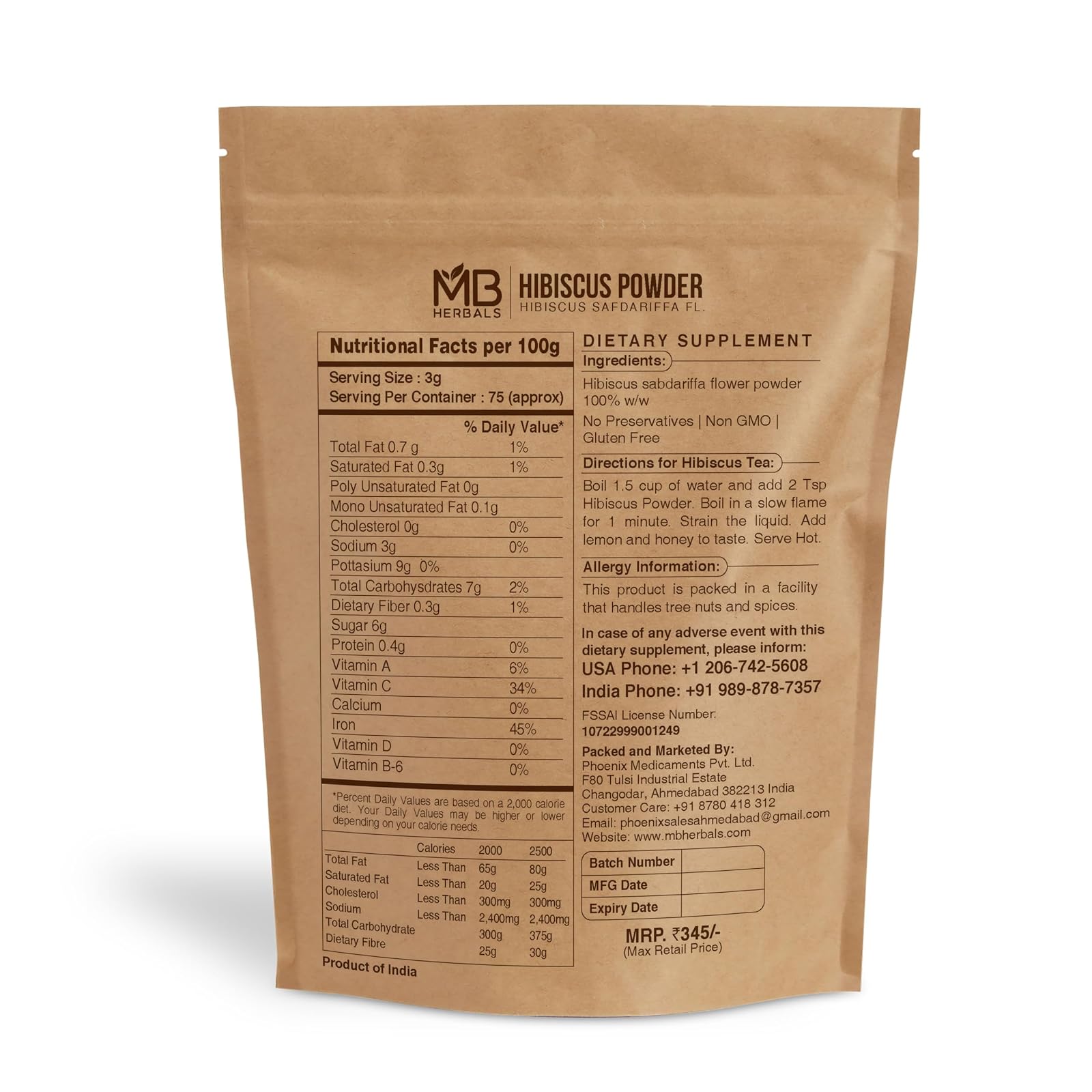 natural hibiscus powder for detox drinks