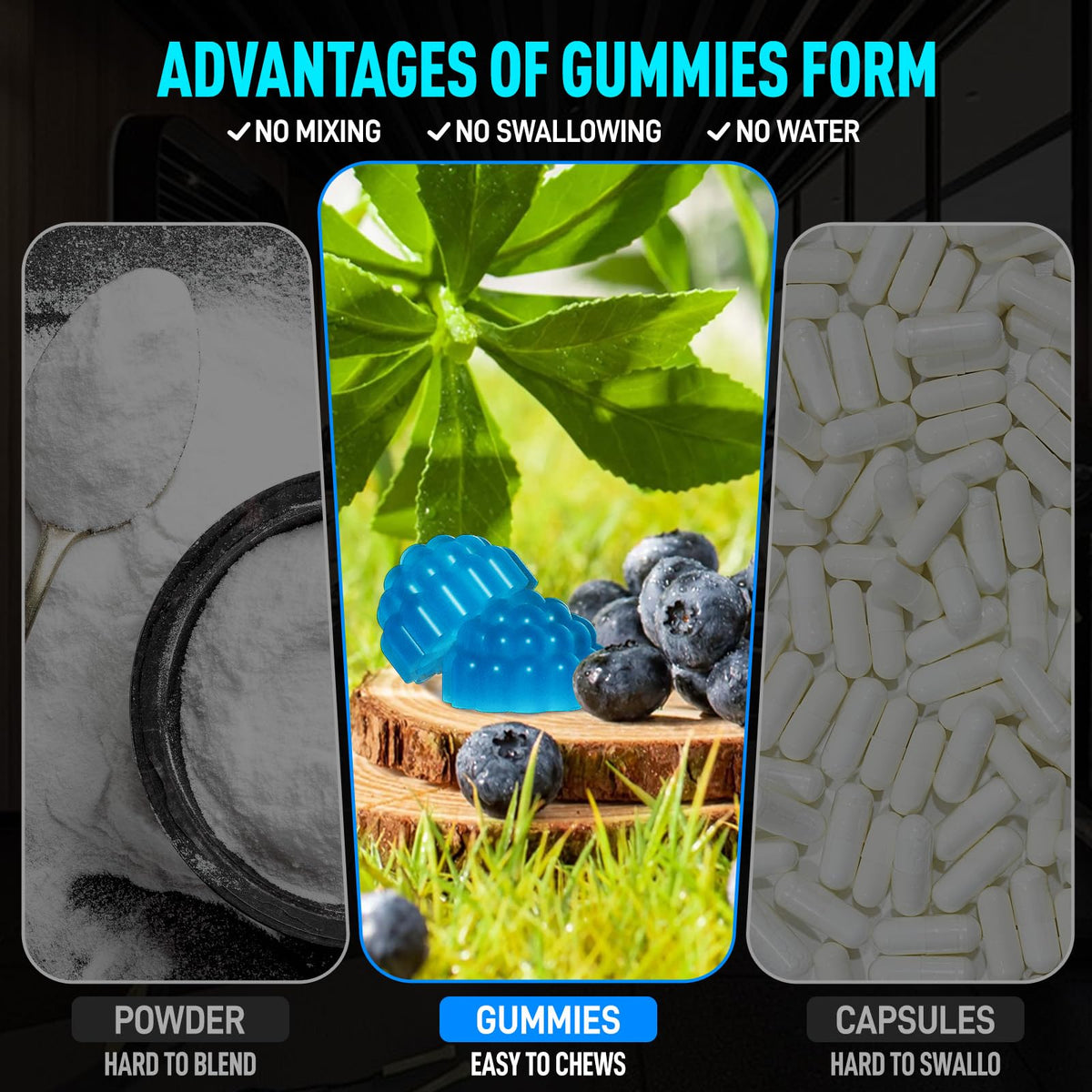 Natural HMB gummies for fitness enthusiasts