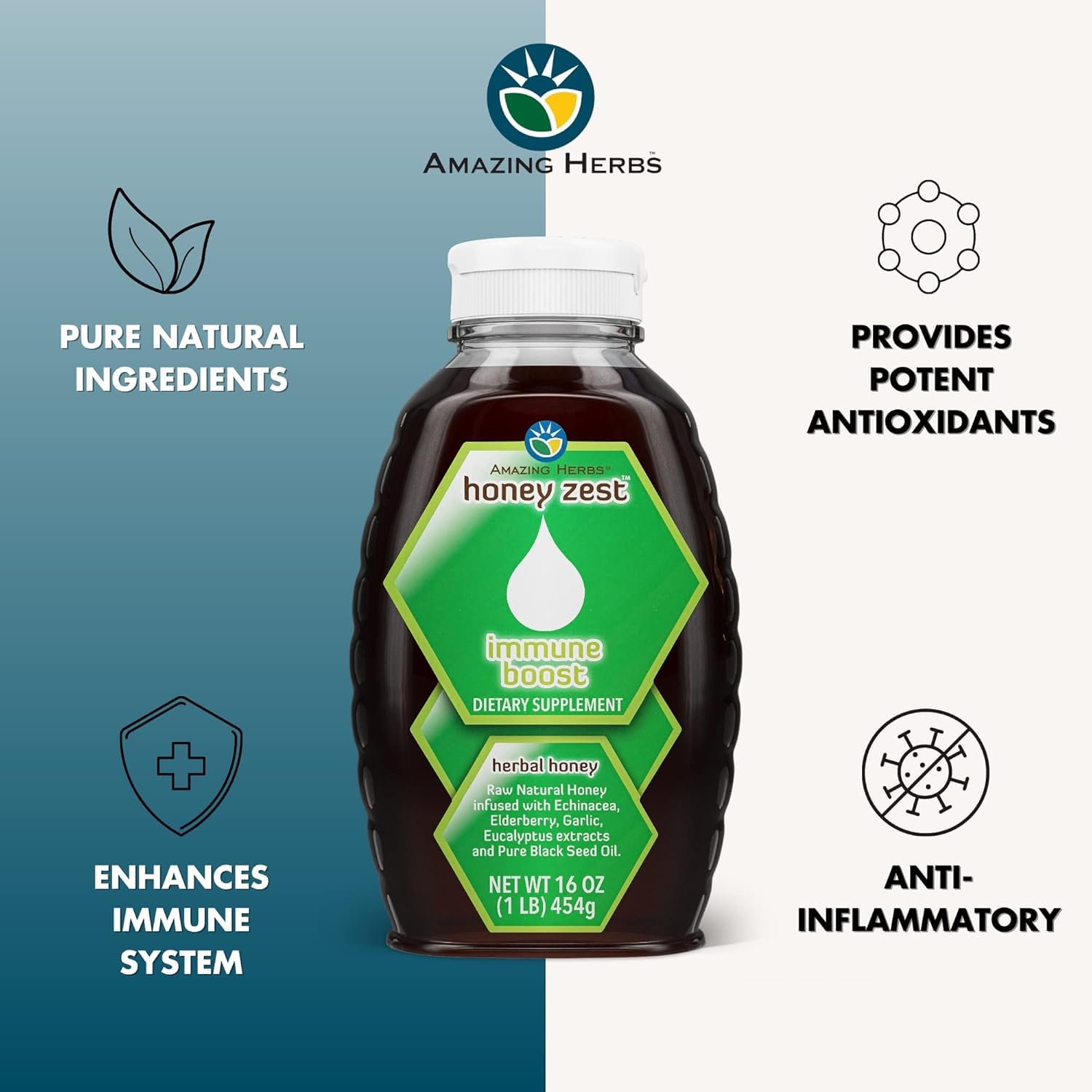 Natural honey for immune support