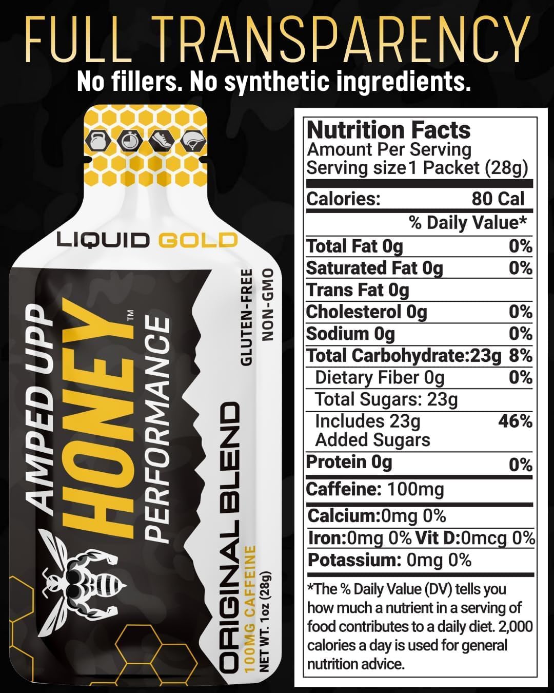 natural honey pre-workout packets