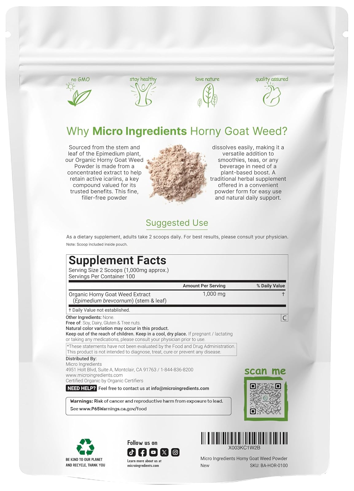 natural horny goat weed supplement