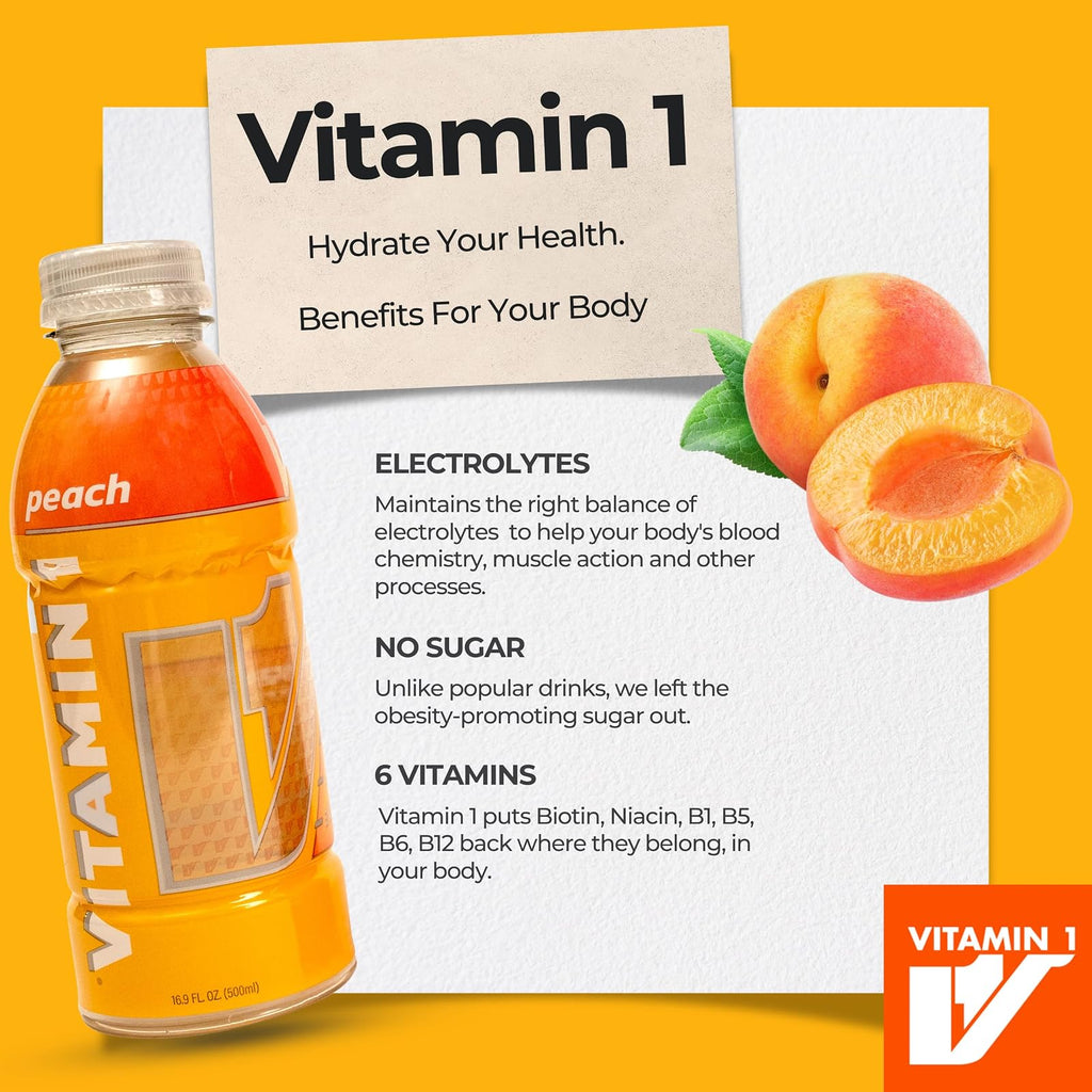 natural hydration with peach electrolytes