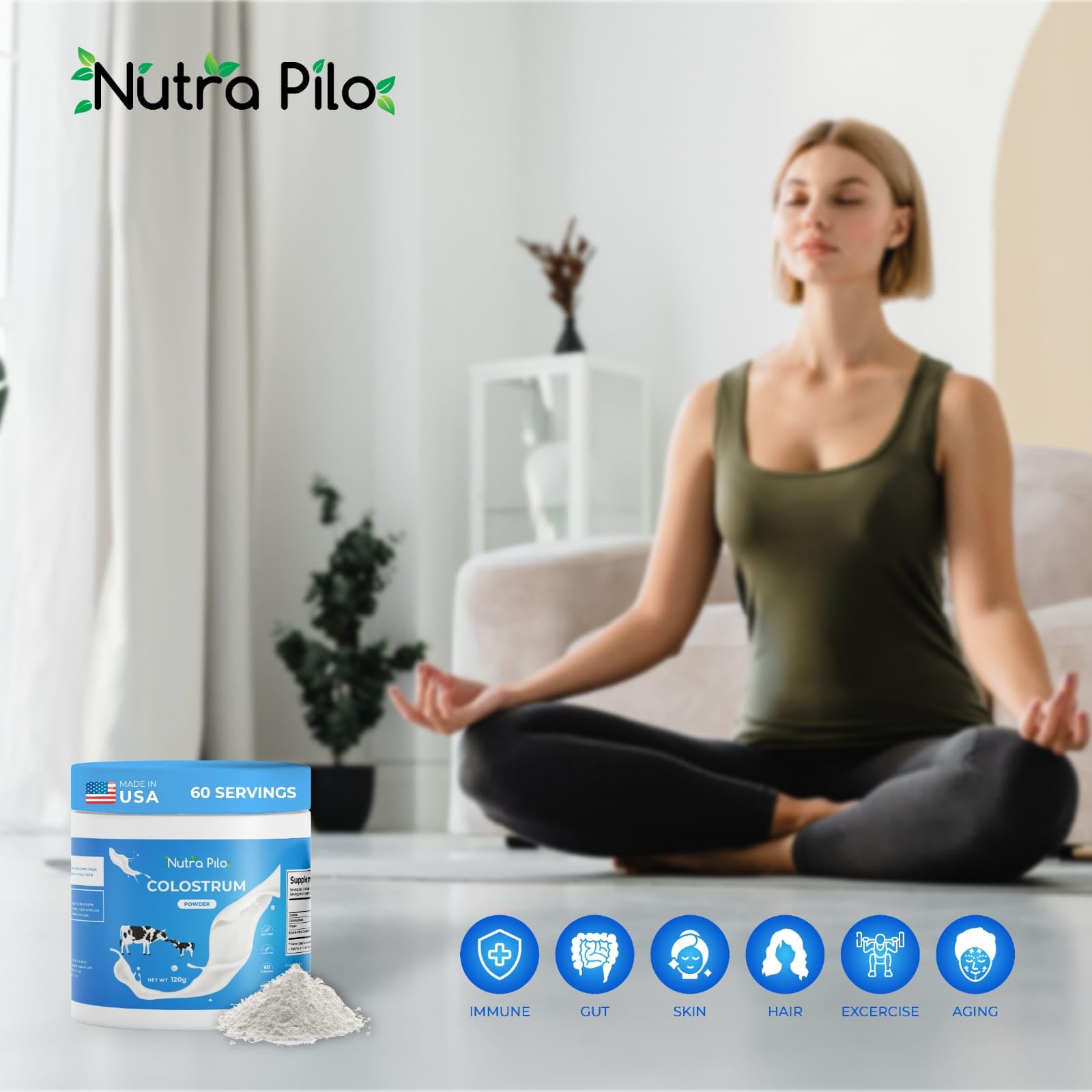 Natural IgG colostrum for daily nutrition