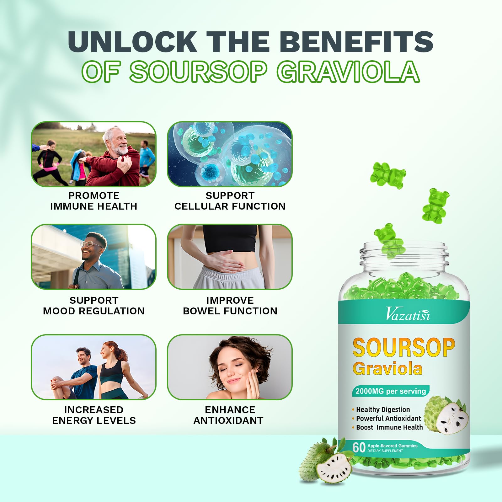 Natural immune boost gummy vitamins