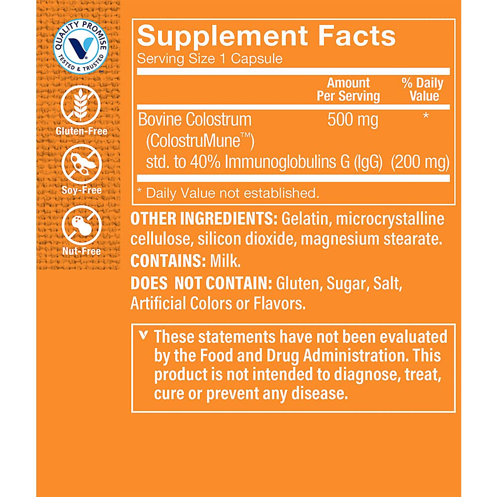 natural immune booster colostrum capsules