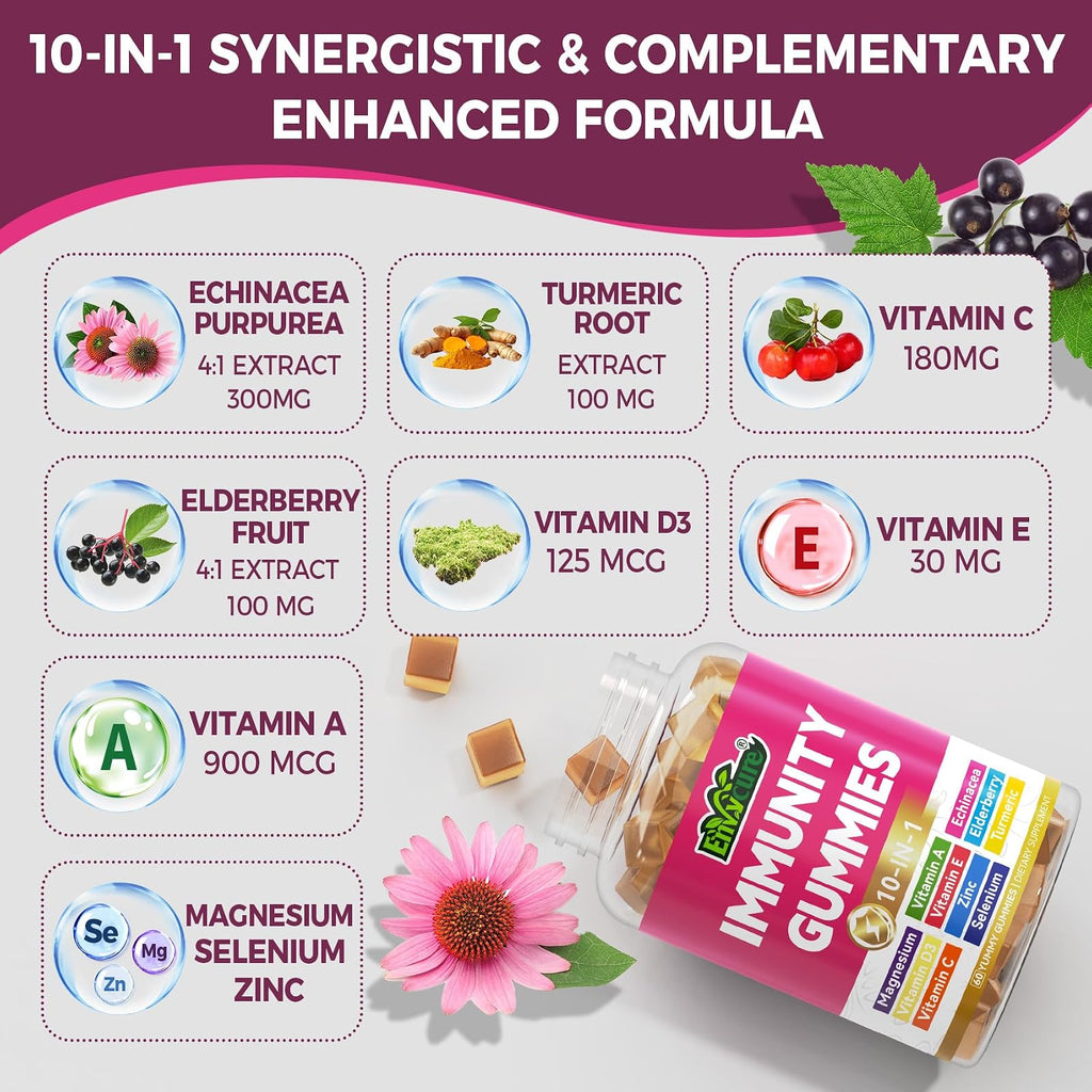 natural immune booster gummies 60 count