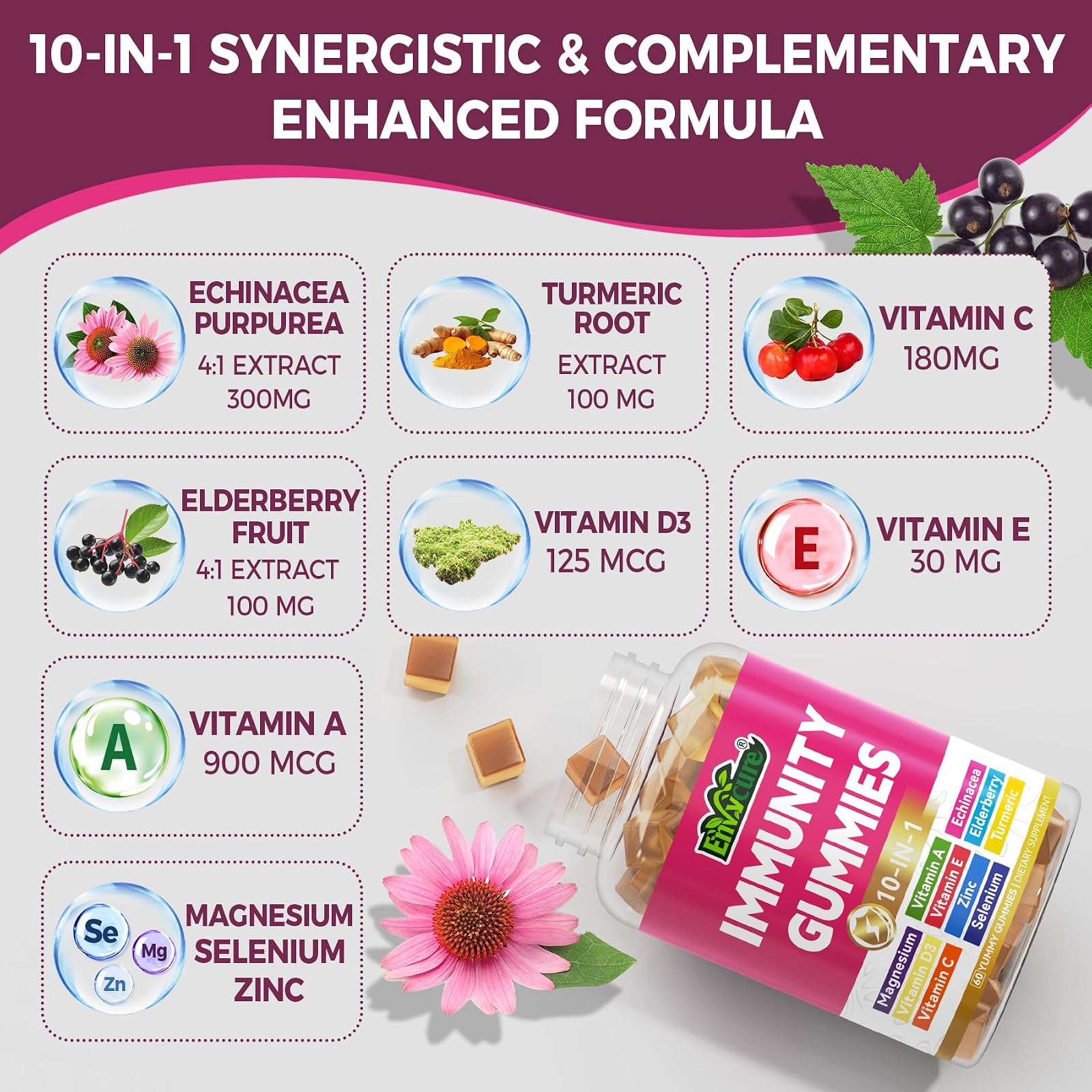 natural immune booster gummies 60 count
