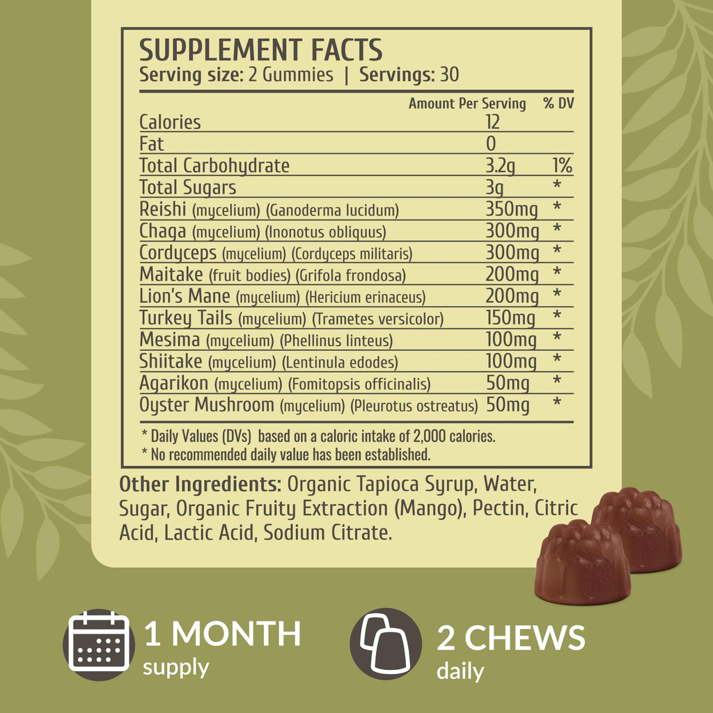 natural immune booster mushroom gummies