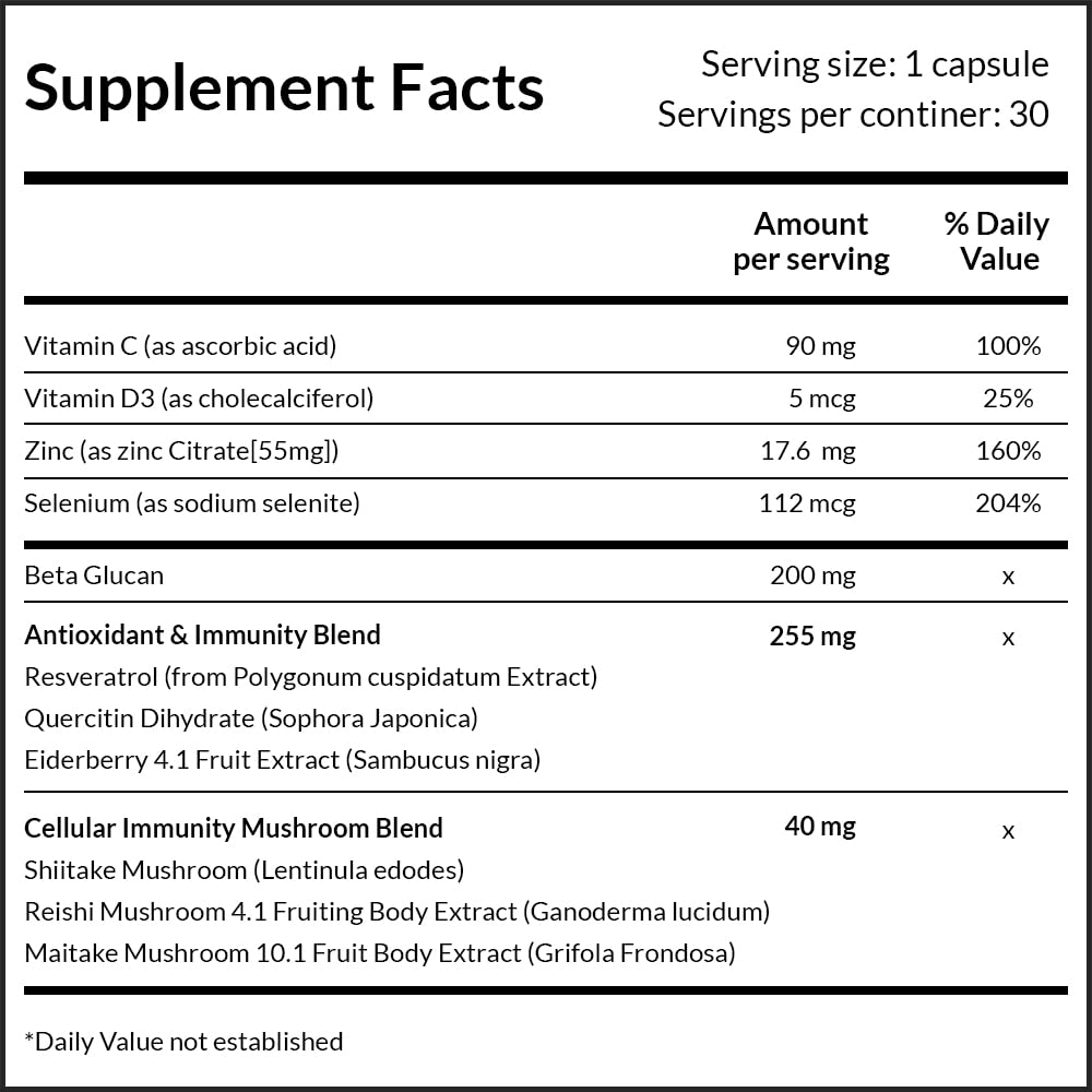 natural immune booster with beta-glucan