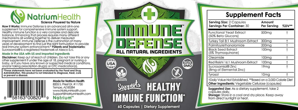 Natural immune booster with mushrooms