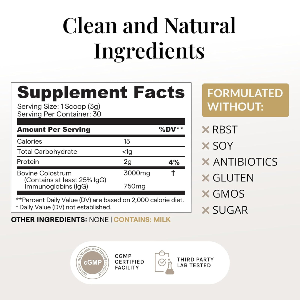 natural immune support colostrum powder