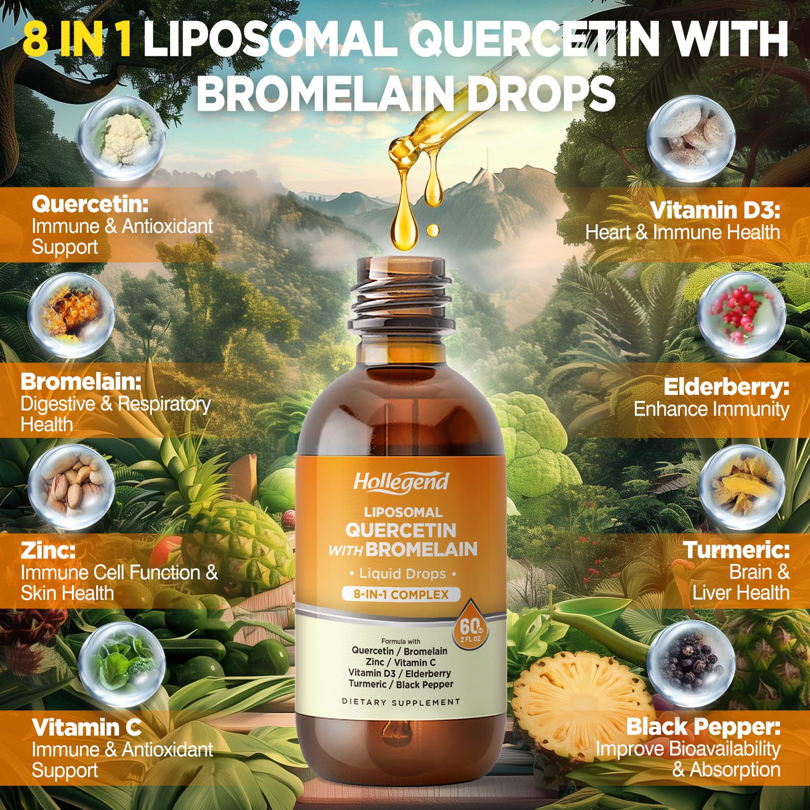 Natural immune support drops