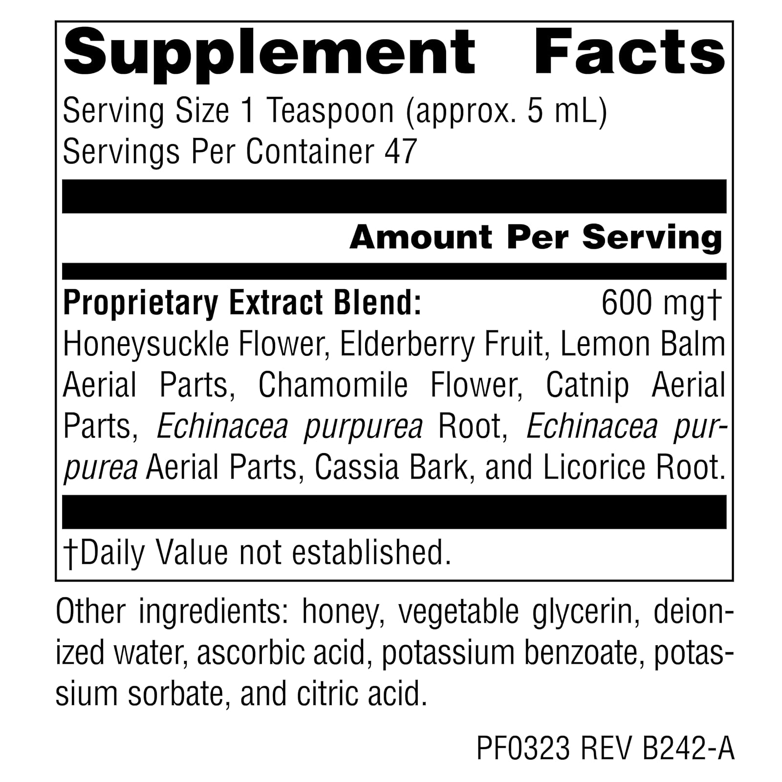 natural immune support echinacea syrup