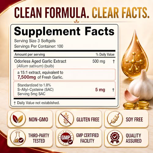 Natural immune support garlic supplement