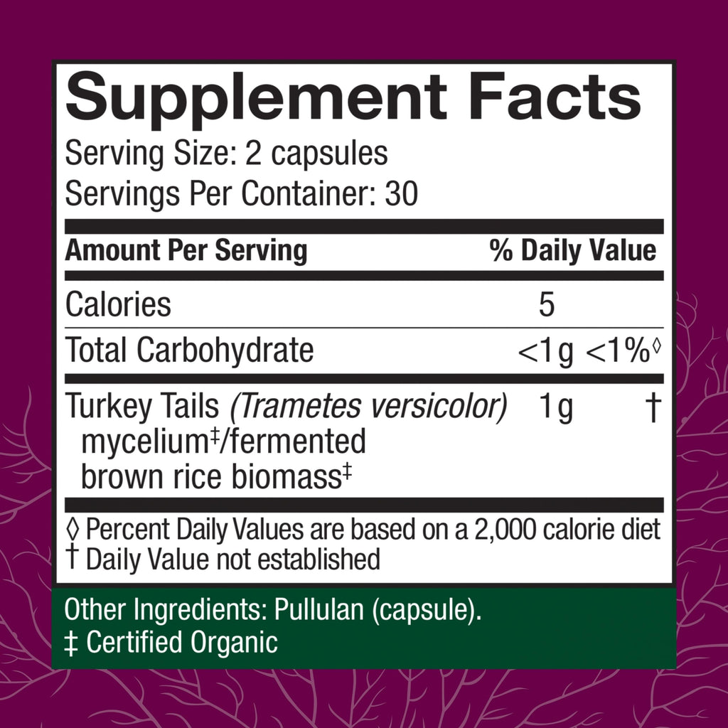 Natural immune support mushroom supplement