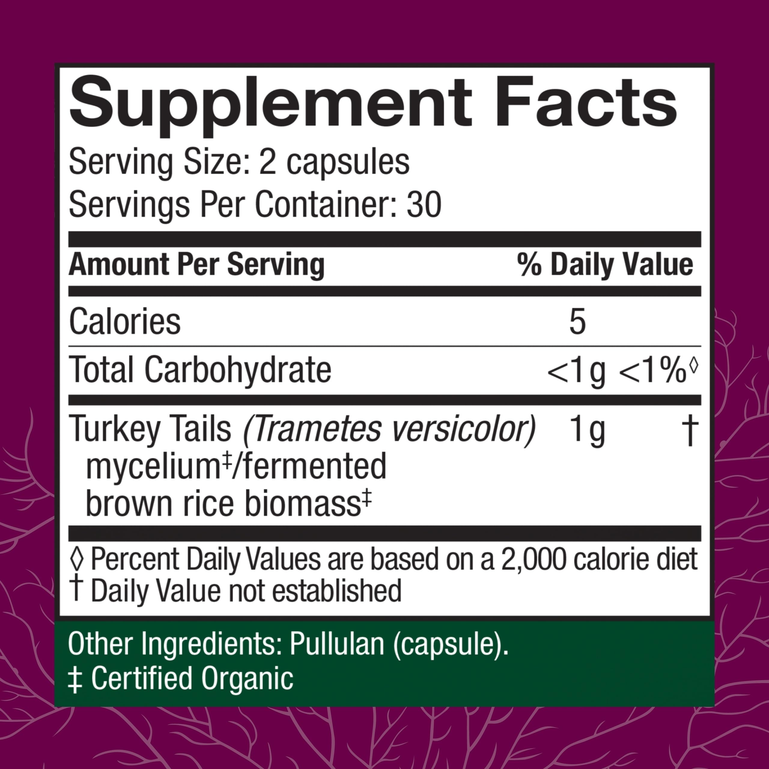 Natural immune support mushroom supplement