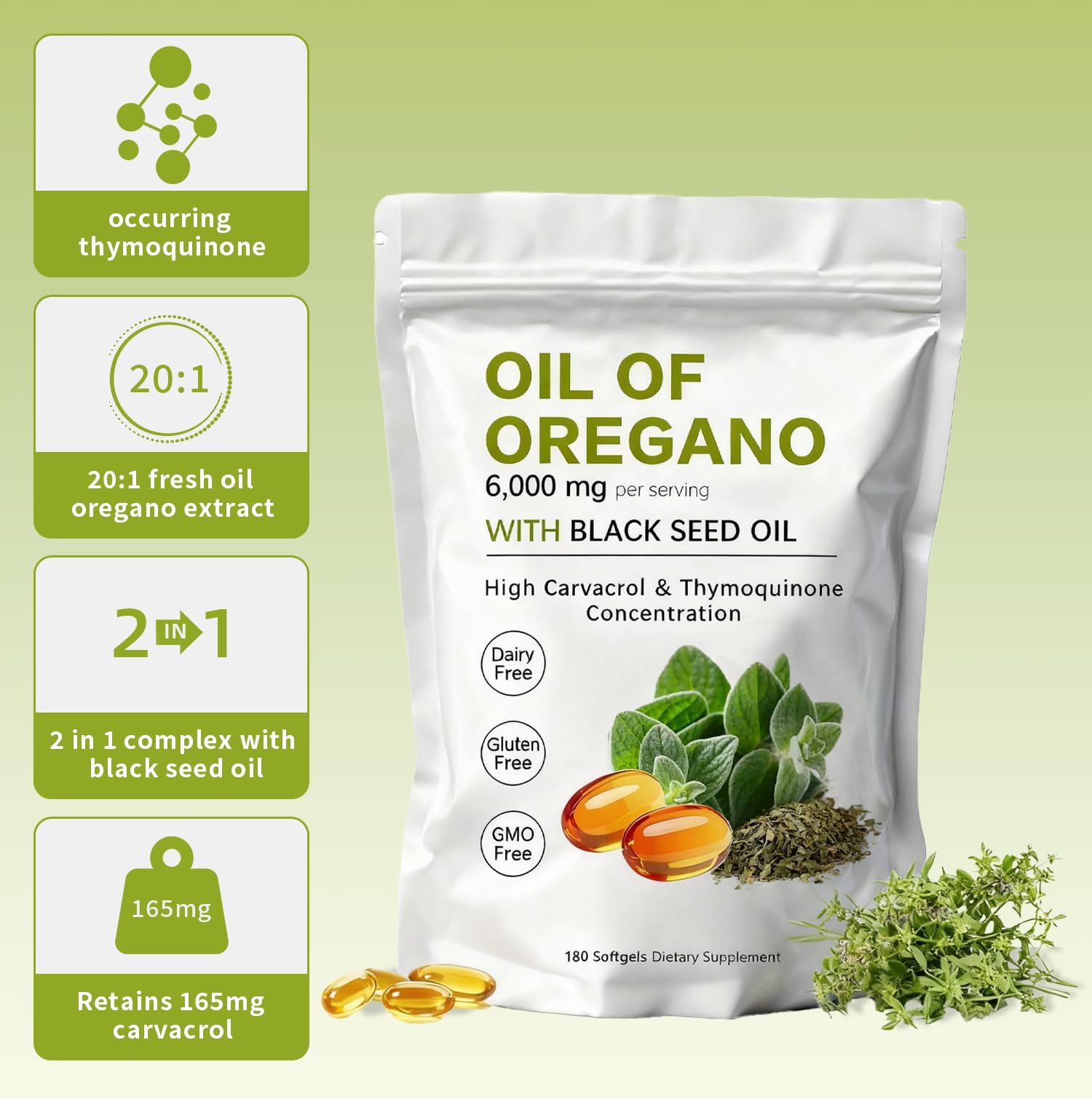 natural immune support oregano capsules