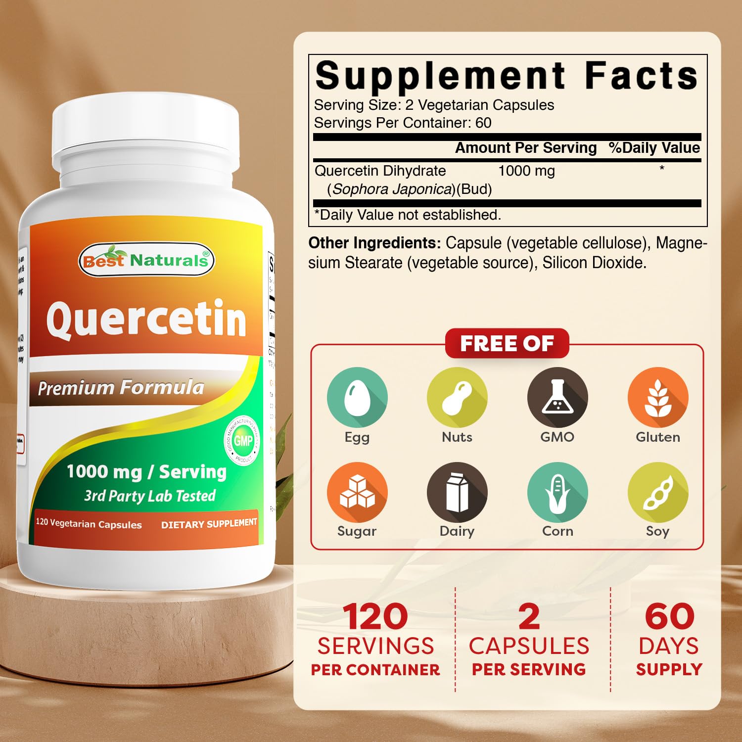 natural immune support quercetin capsules