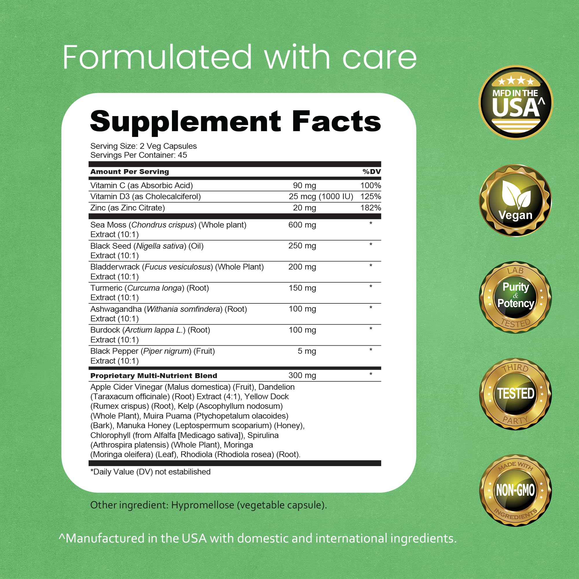 Natural immune support supplements