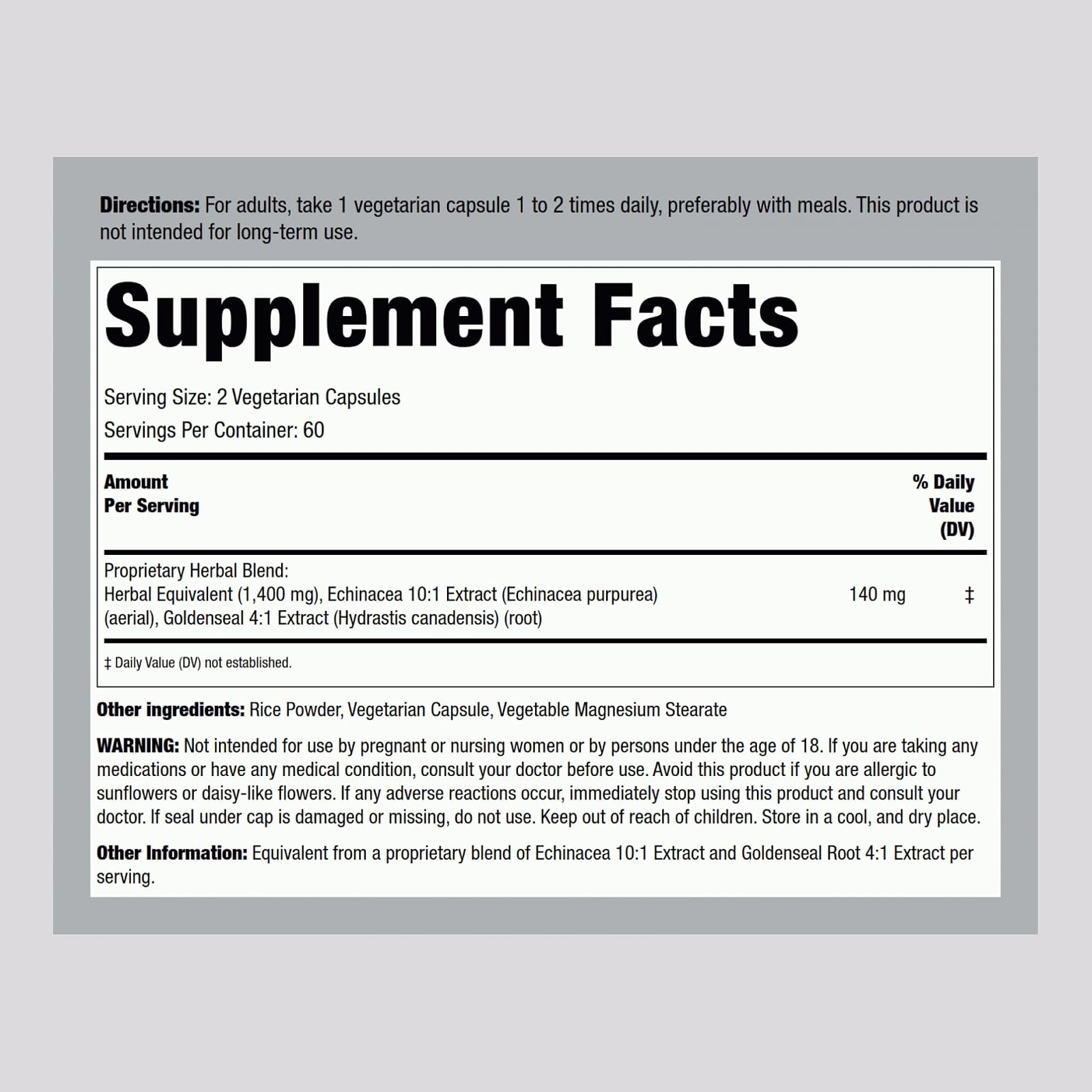 Natural immune support with Echinacea