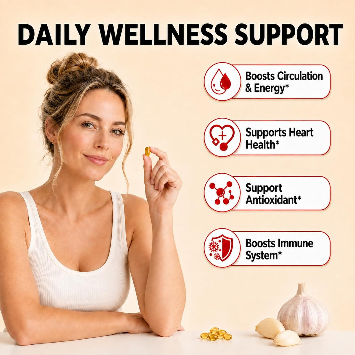Natural immune support with garlic