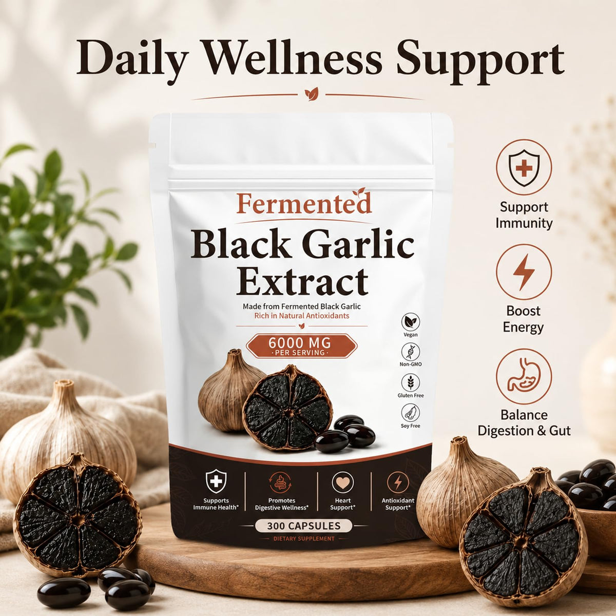 natural immune support with garlic
