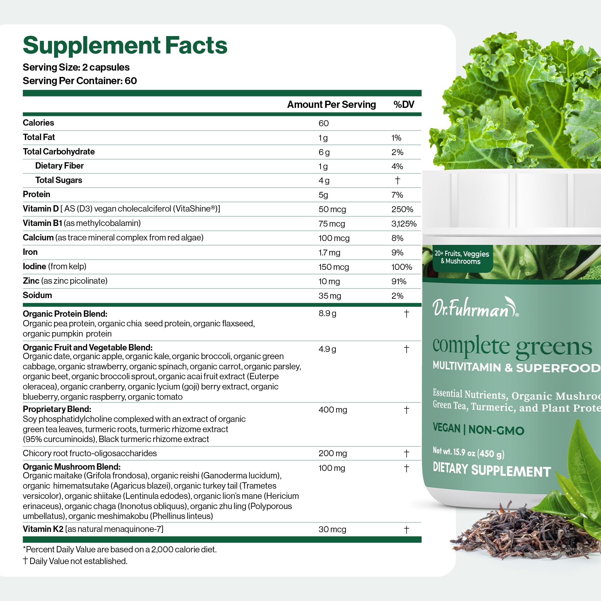 natural immune support with greens powder
