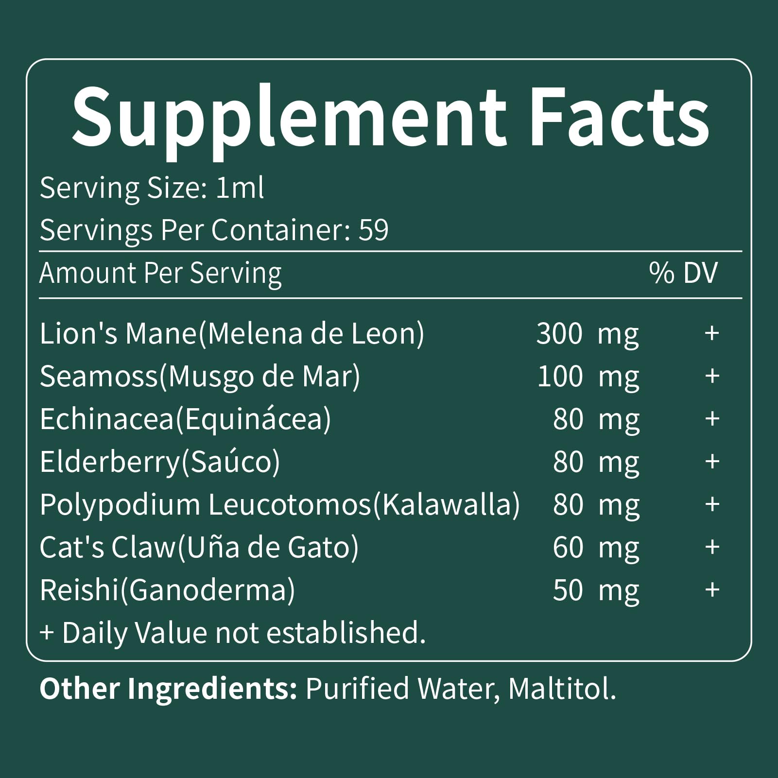 Natural immune support with herbal drops