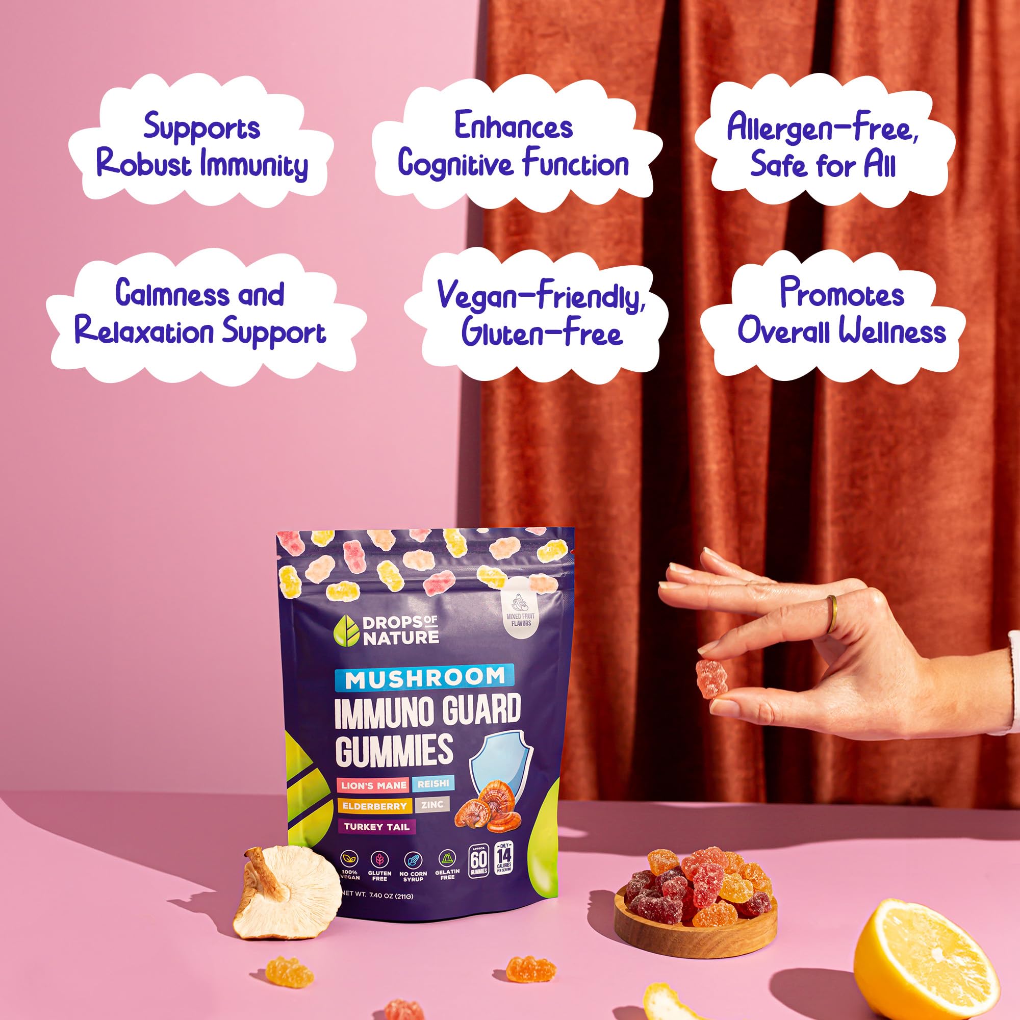 natural immune support with mushrooms