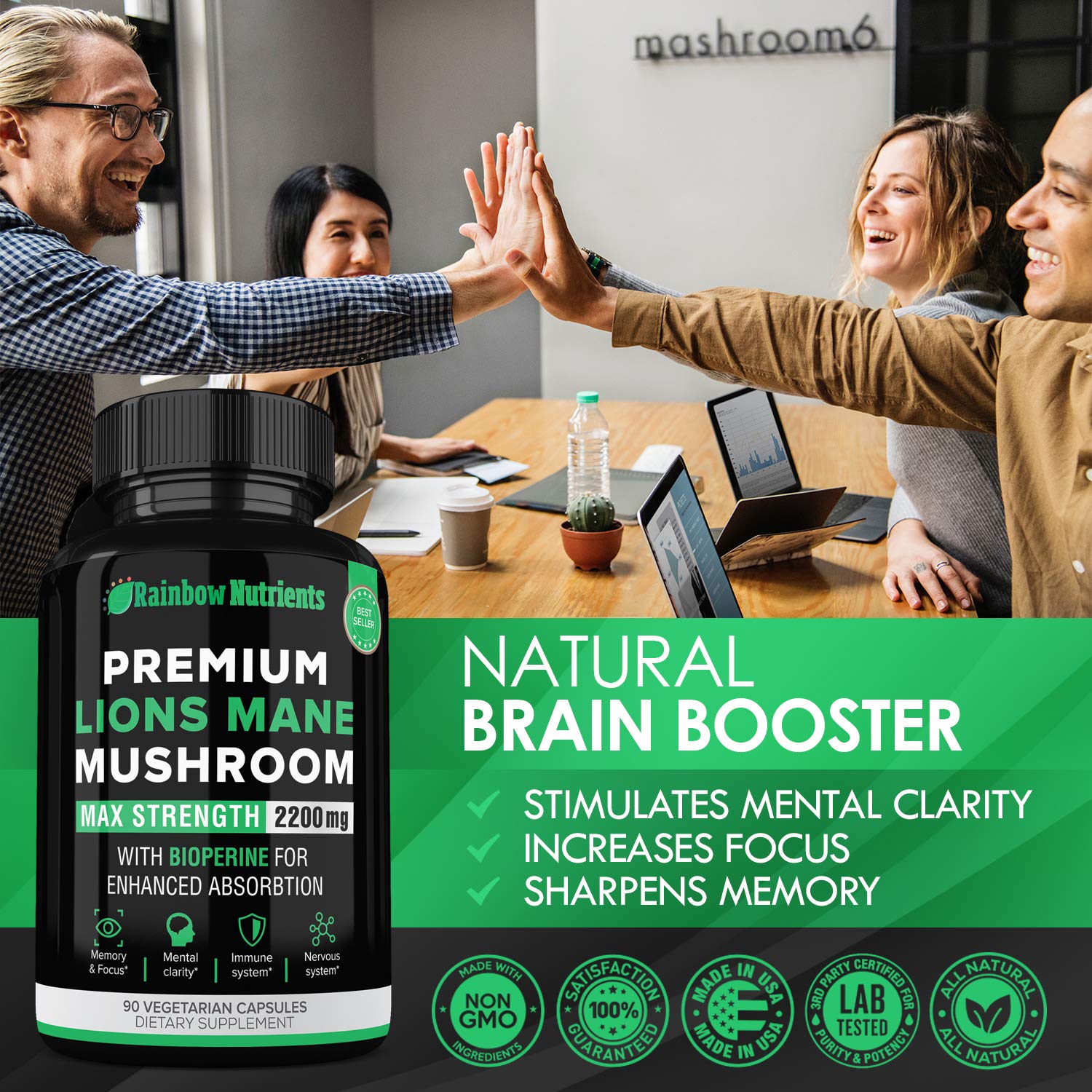 natural immune support with mushrooms