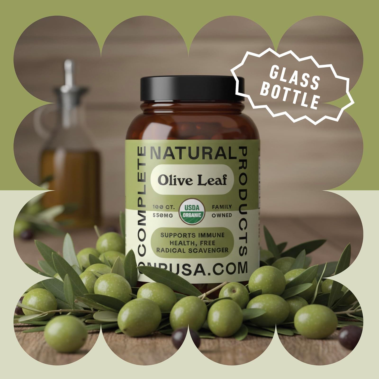 Natural immune support with olive leaf