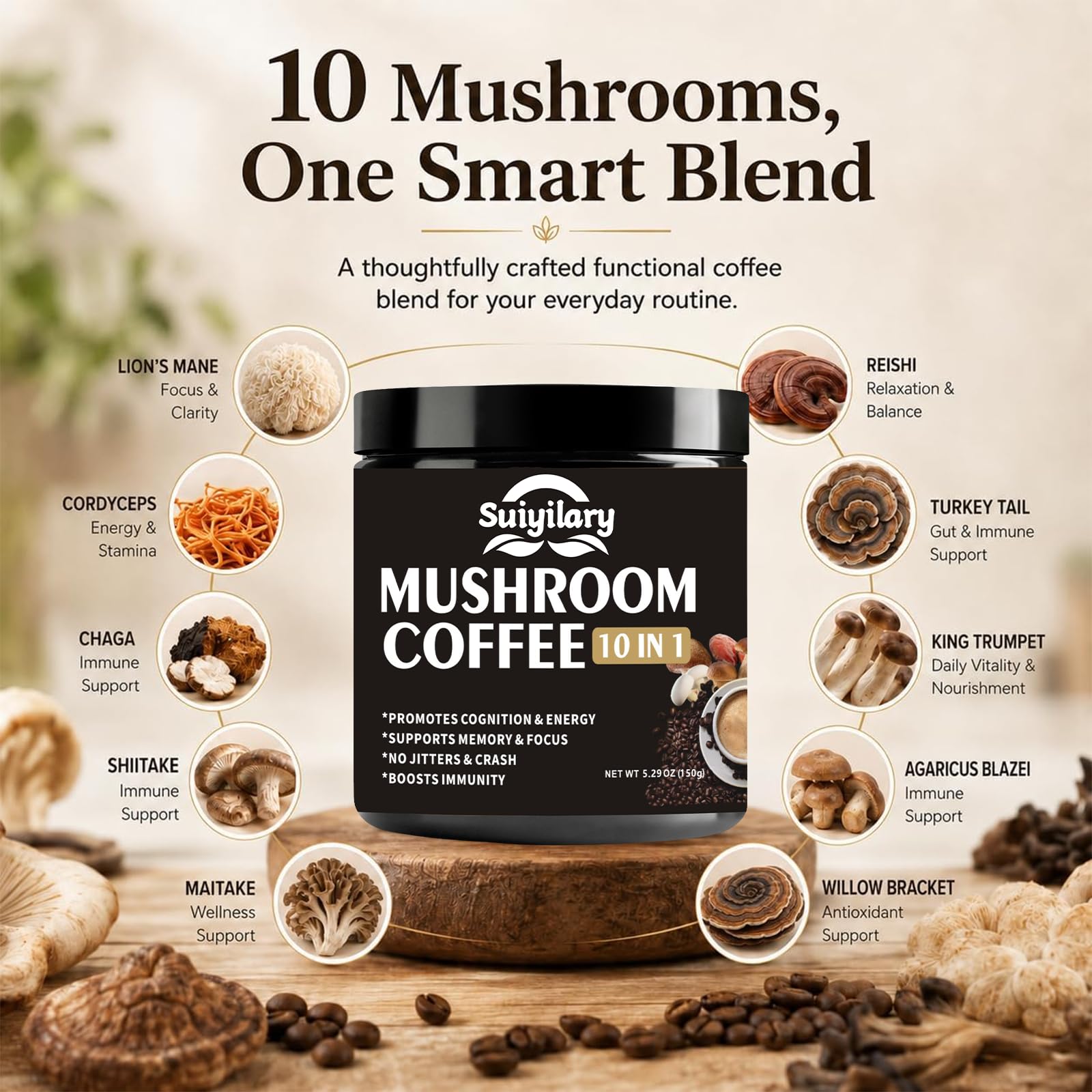 Natural immunity support with mushrooms