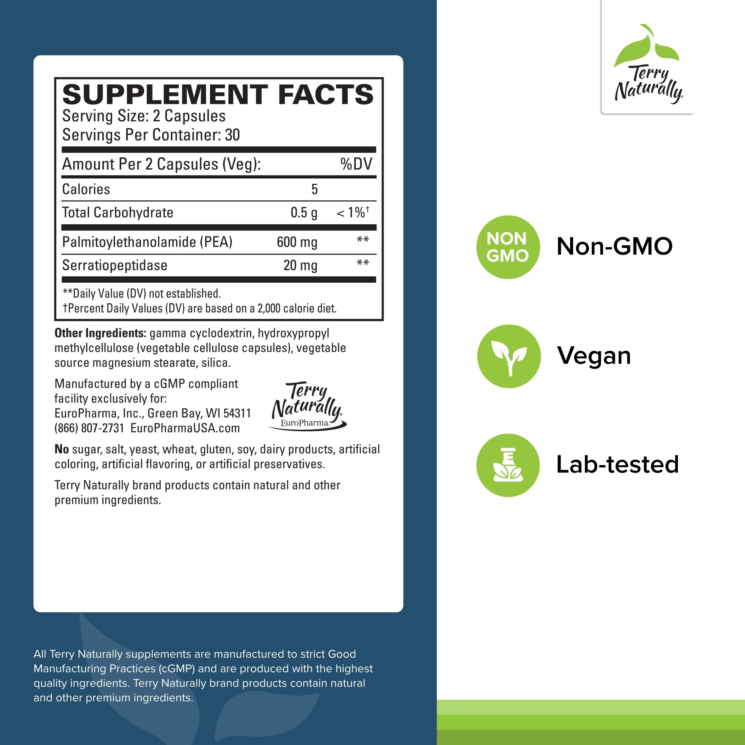 Natural inflammation response herbal capsules