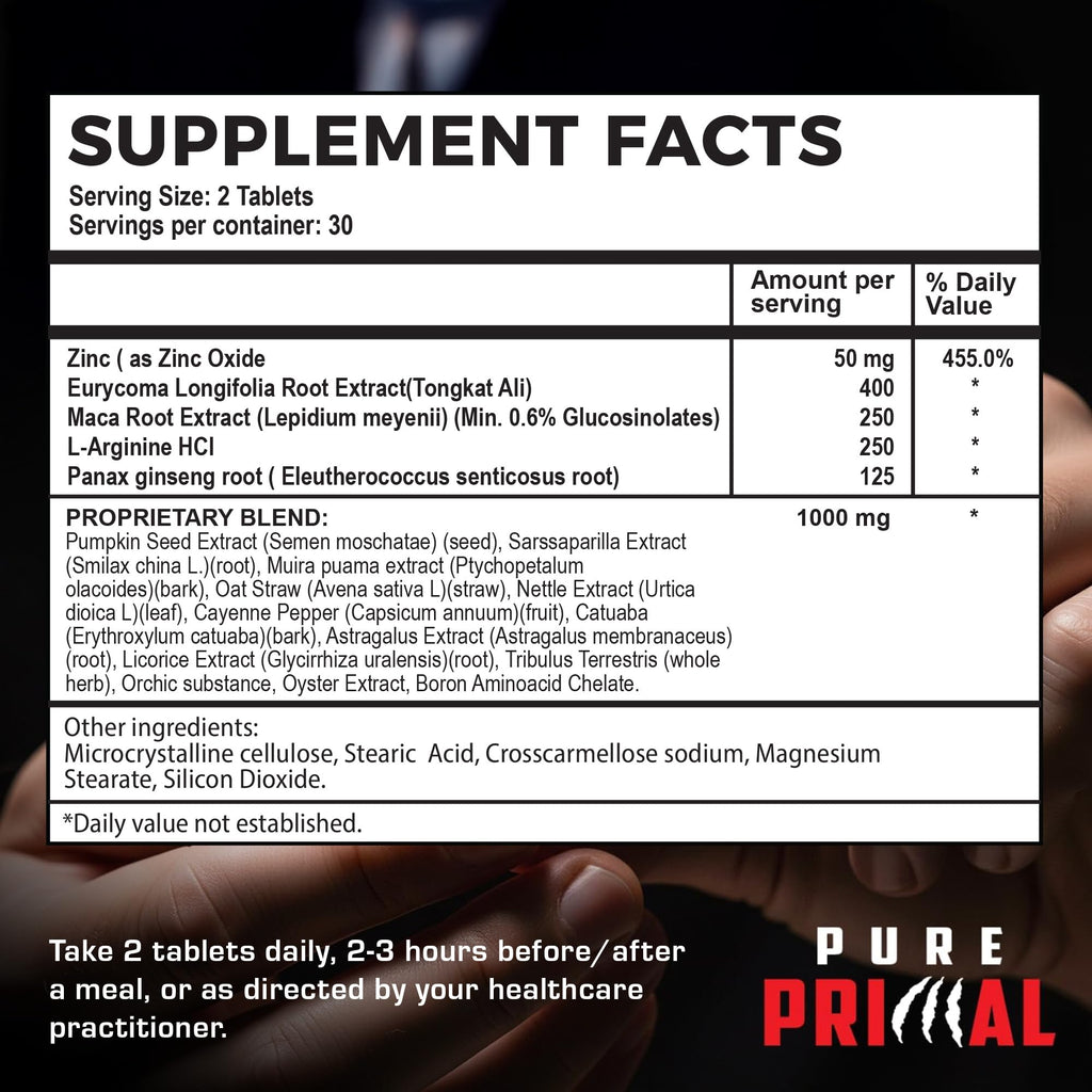 Natural ingredients for men's vitality