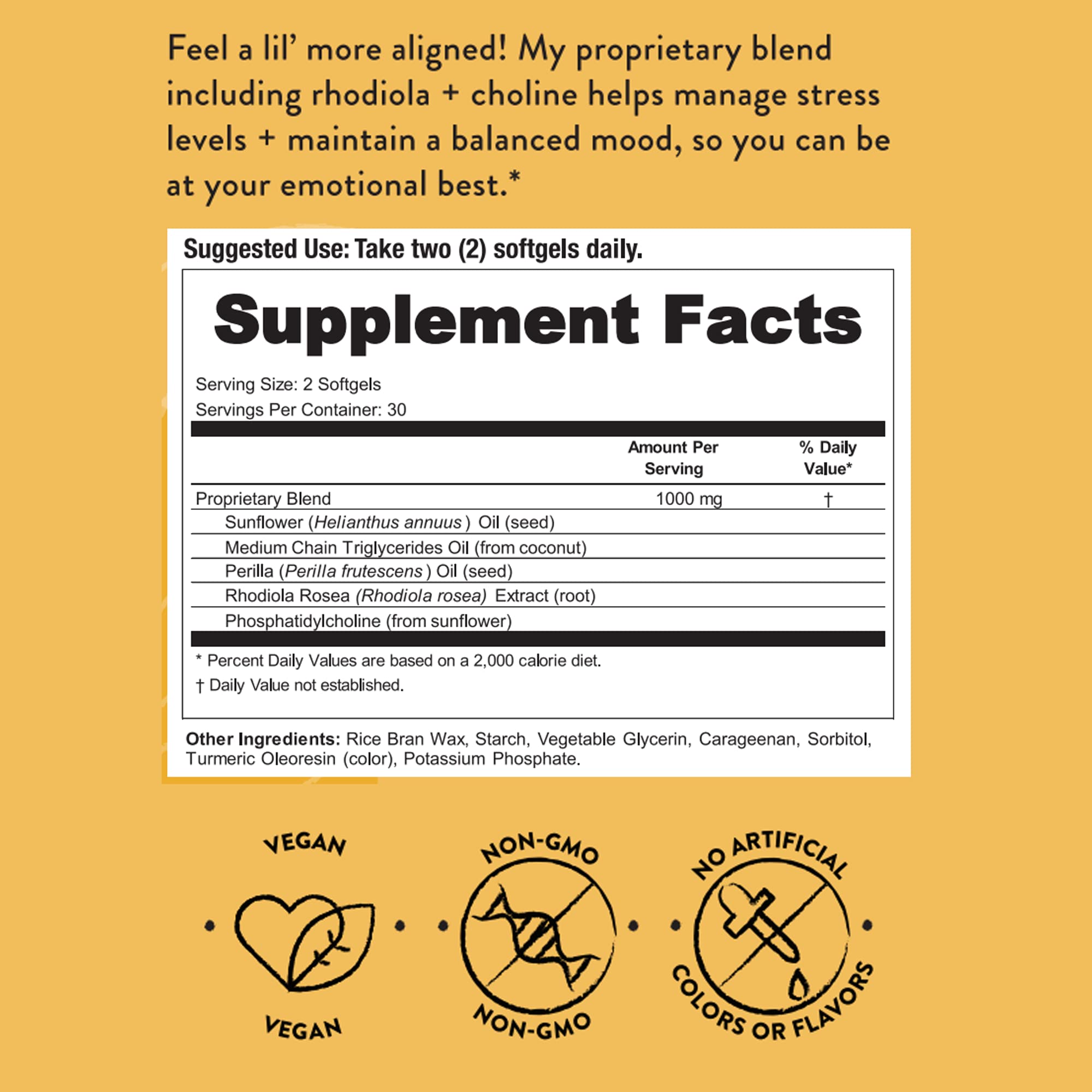 Natural ingredients for mood balance