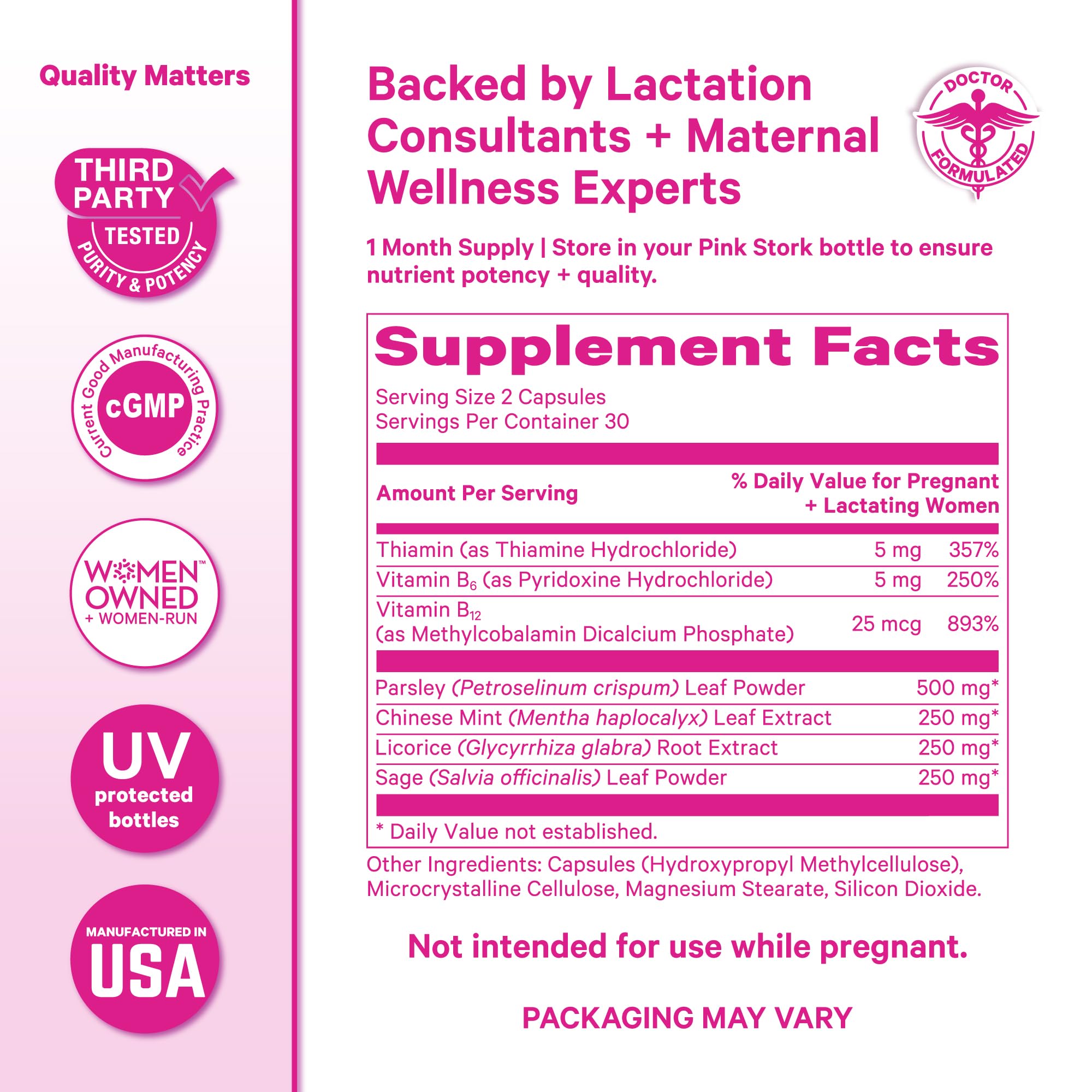 Natural ingredients for new moms