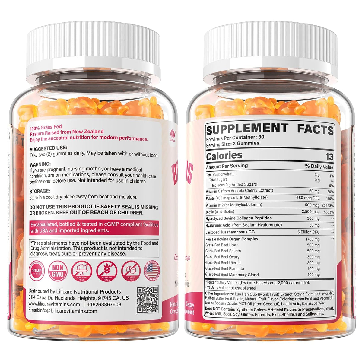 natural ingredients in beef organs vitamins