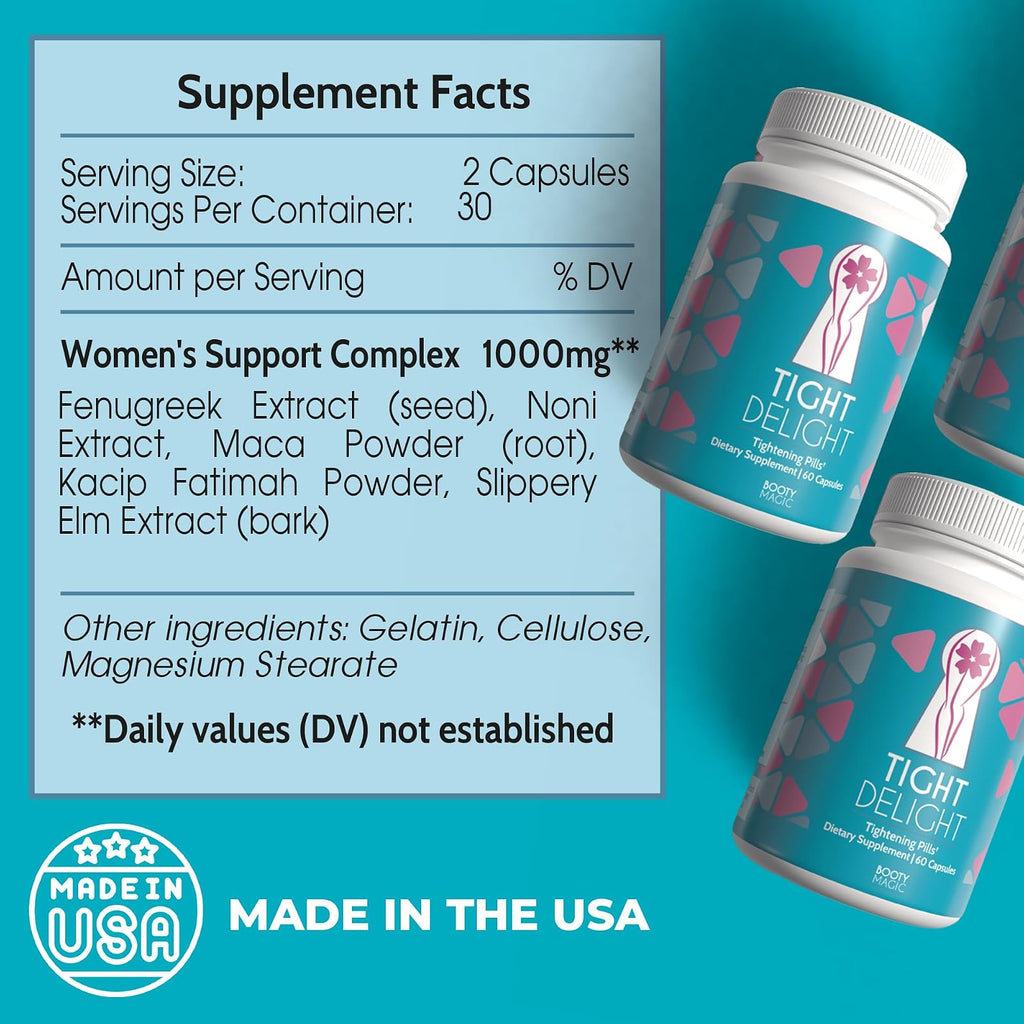 Natural ingredients in Booty Magic capsules